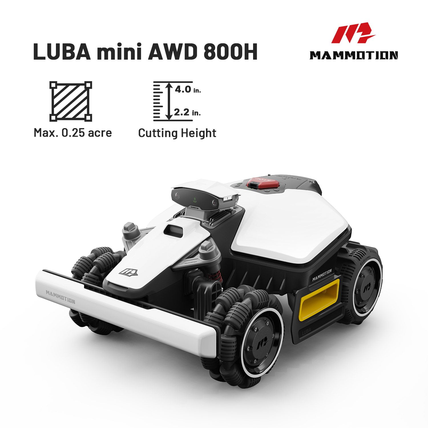 LUBA Mini AWD 800 Robot Lawn Mower 2pcs 3 set Blade Kit (24 pcs) + 1pcs ...