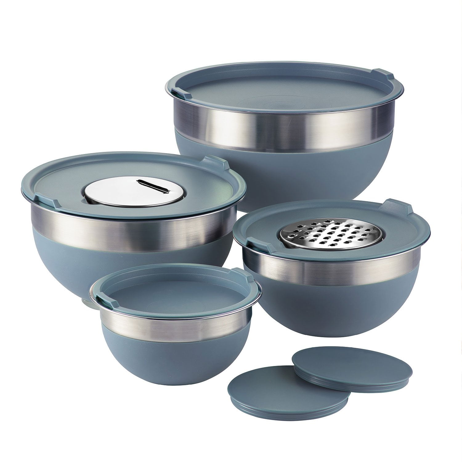 Tramontina 10-Piece Stainless Steel Mixing Bowls, Covers & Graters ...