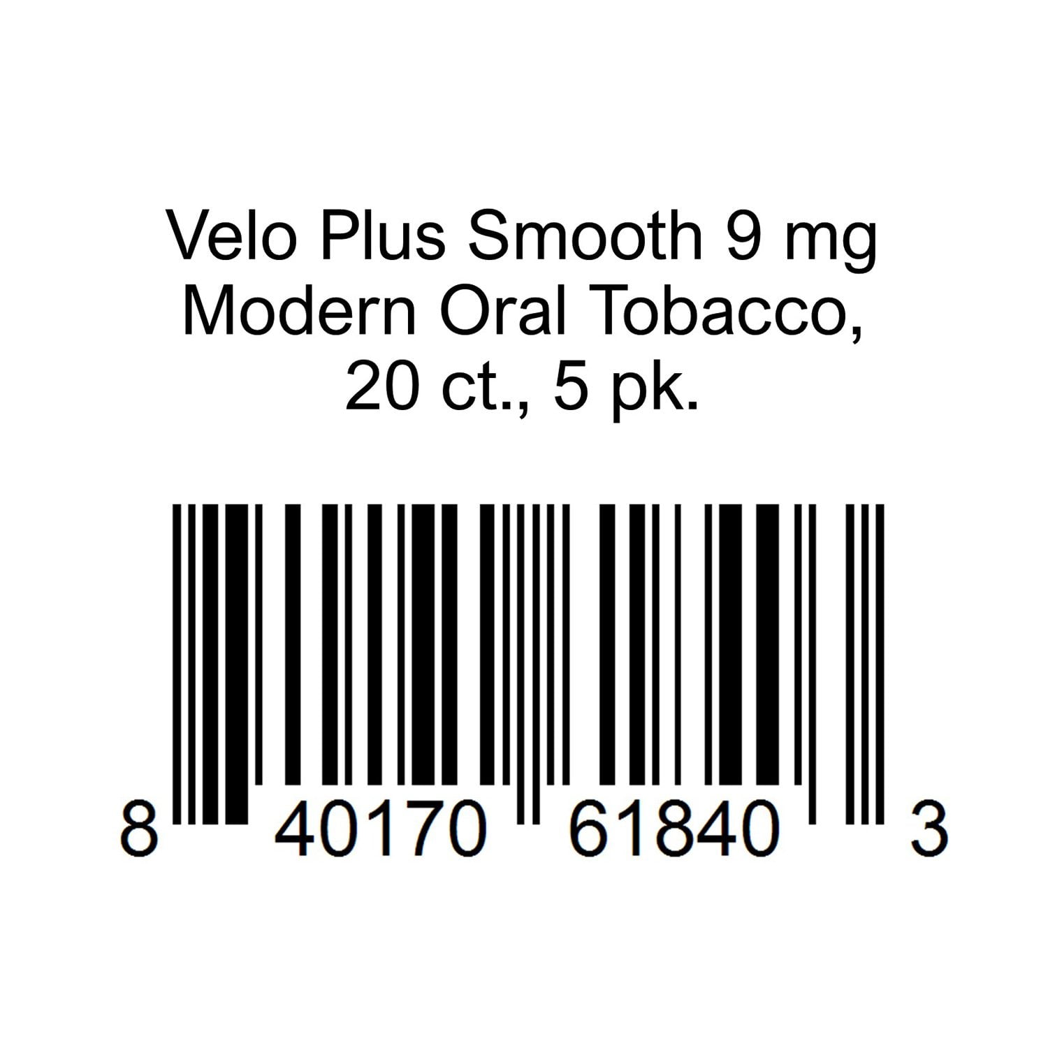 Velo Plus Smooth 9 mg Modern Oral Tobacco, 20 ct., 5 pk. - Samsclub.com
