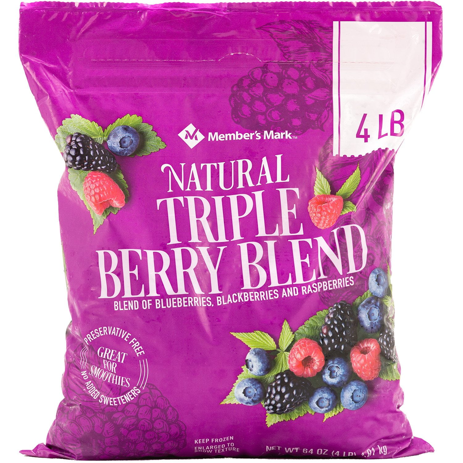 Member's Mark Natural Triple Berry Blend (4 lbs.) - Samsclub.com