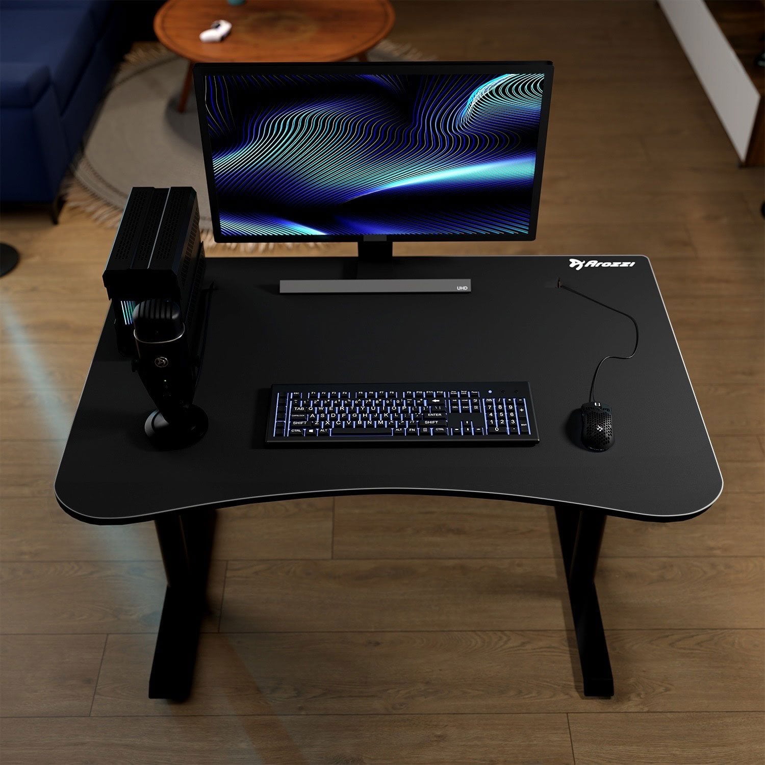 Arozzi Arena Fratello Curved Gaming And Office Desk, Assorted Colors ...