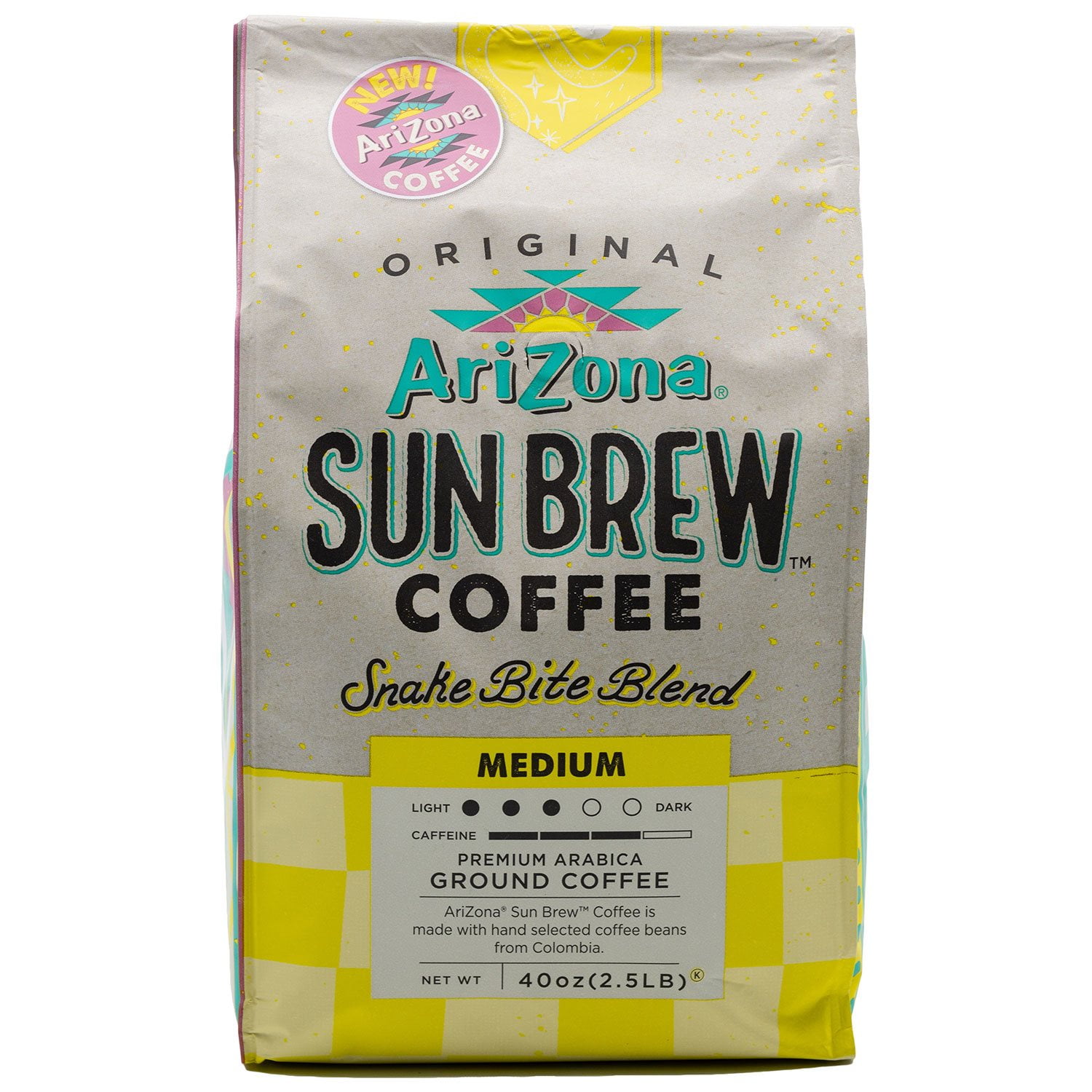 AriZona Sun Brew Medium Roast Ground Coffee, Snake Bite Blend (40 oz ...