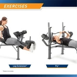 Marcy Standard Weight Bench, Butterfly Attachment & Leg Developer ...