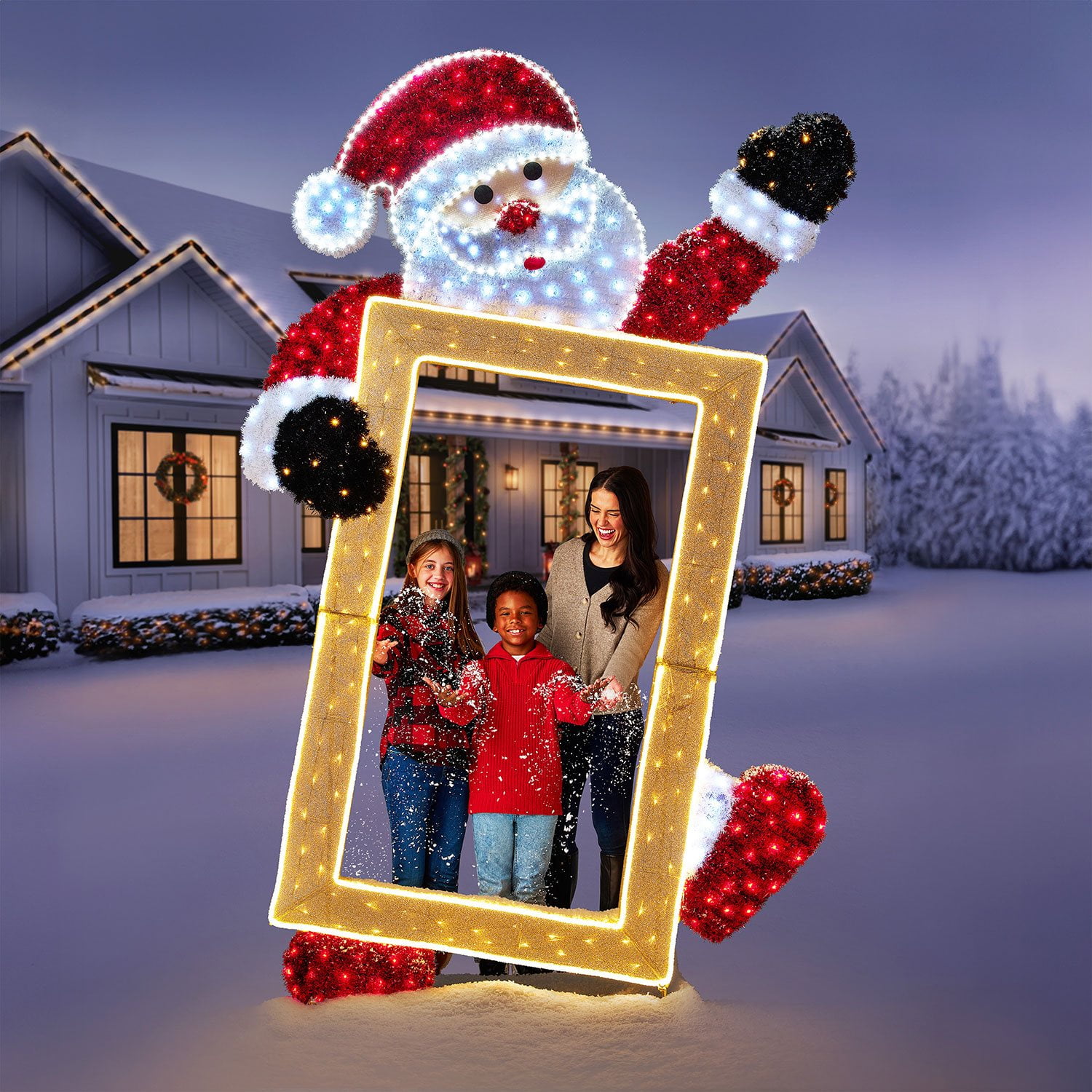 Member's Mark 10' Pre-Lit Oversized Santa Frame - Samsclub.com