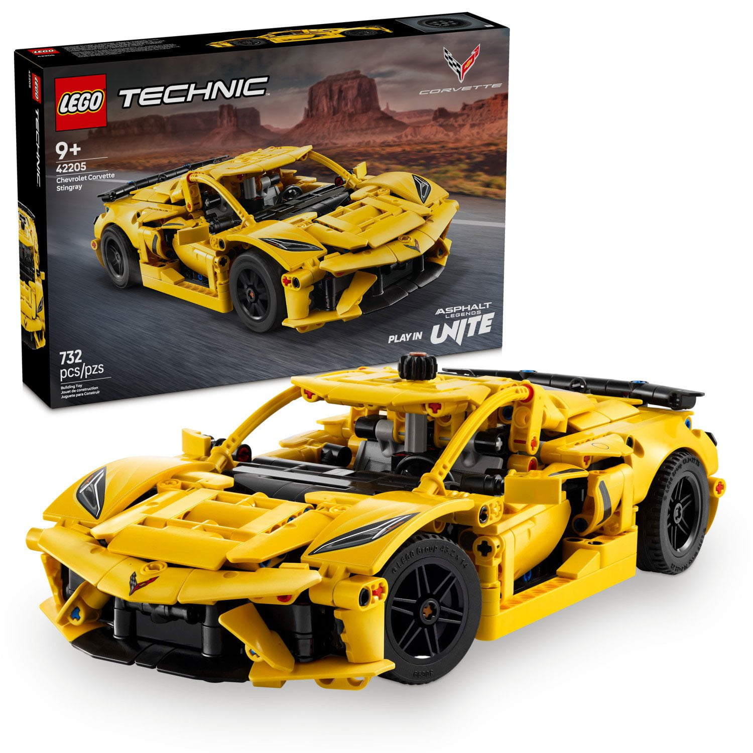 LEGO Technic Chevrolet Corvette Stingray Toy Car Model Building Set ...