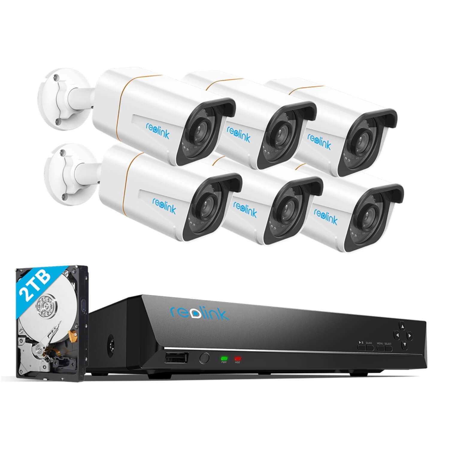 Reolink 4K Bullet Cameras with 2TB NVR Security System, 6pk. - Samsclub.com