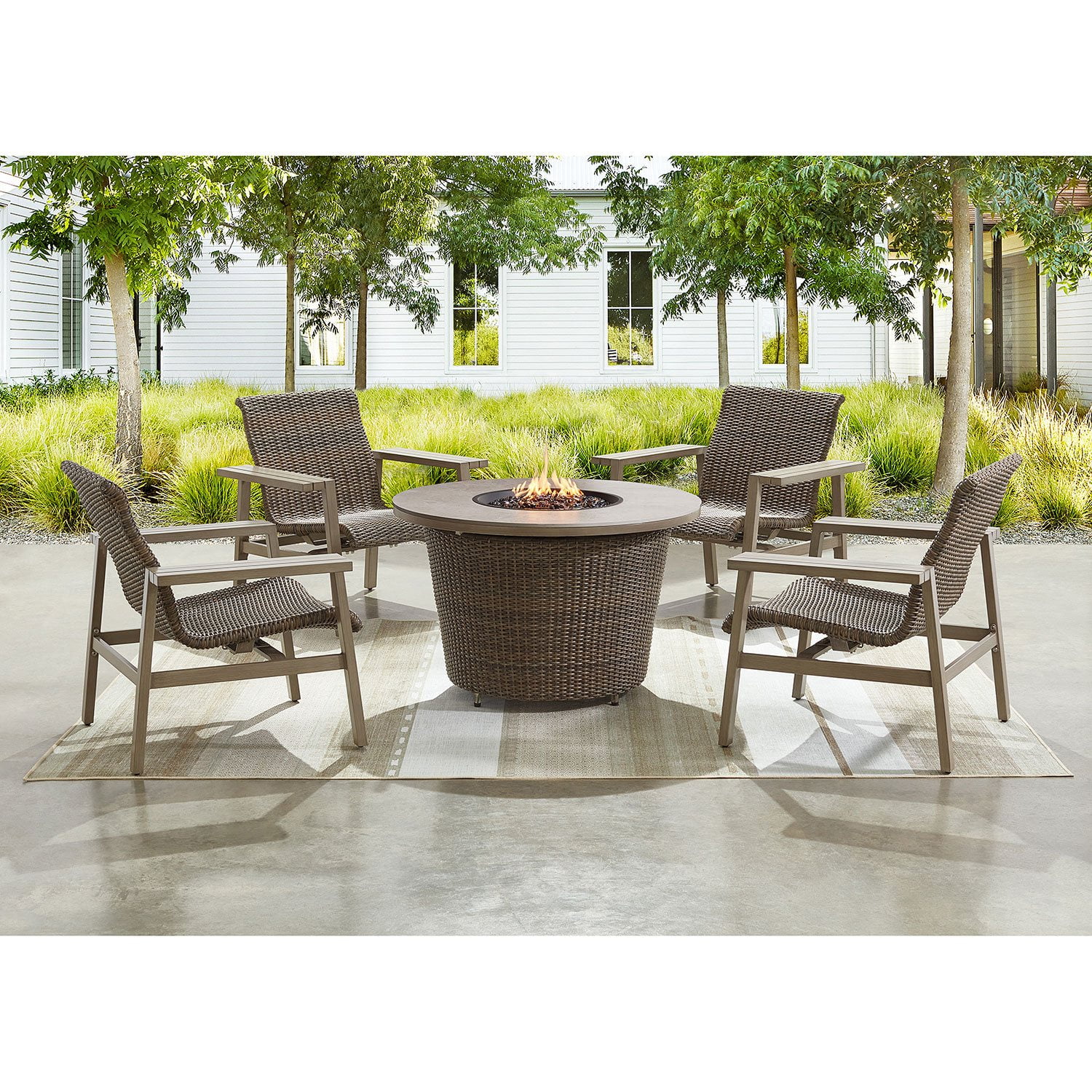 Member's Mark Hampton Fire Pit Chat Set, 5pc - Samsclub.com