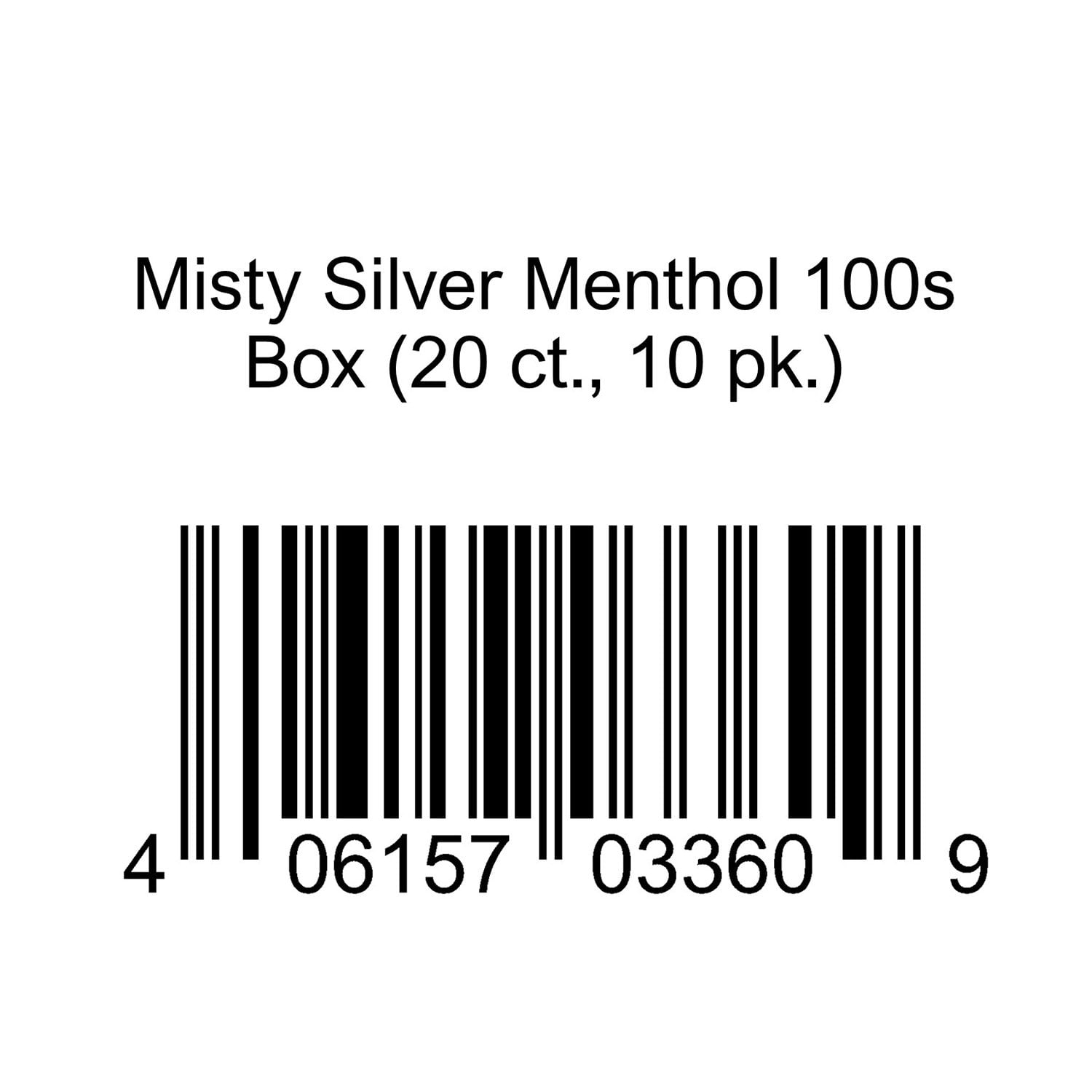 Misty Silver Menthol 100s Box 20 ct., 10 pk. - Samsclub.com
