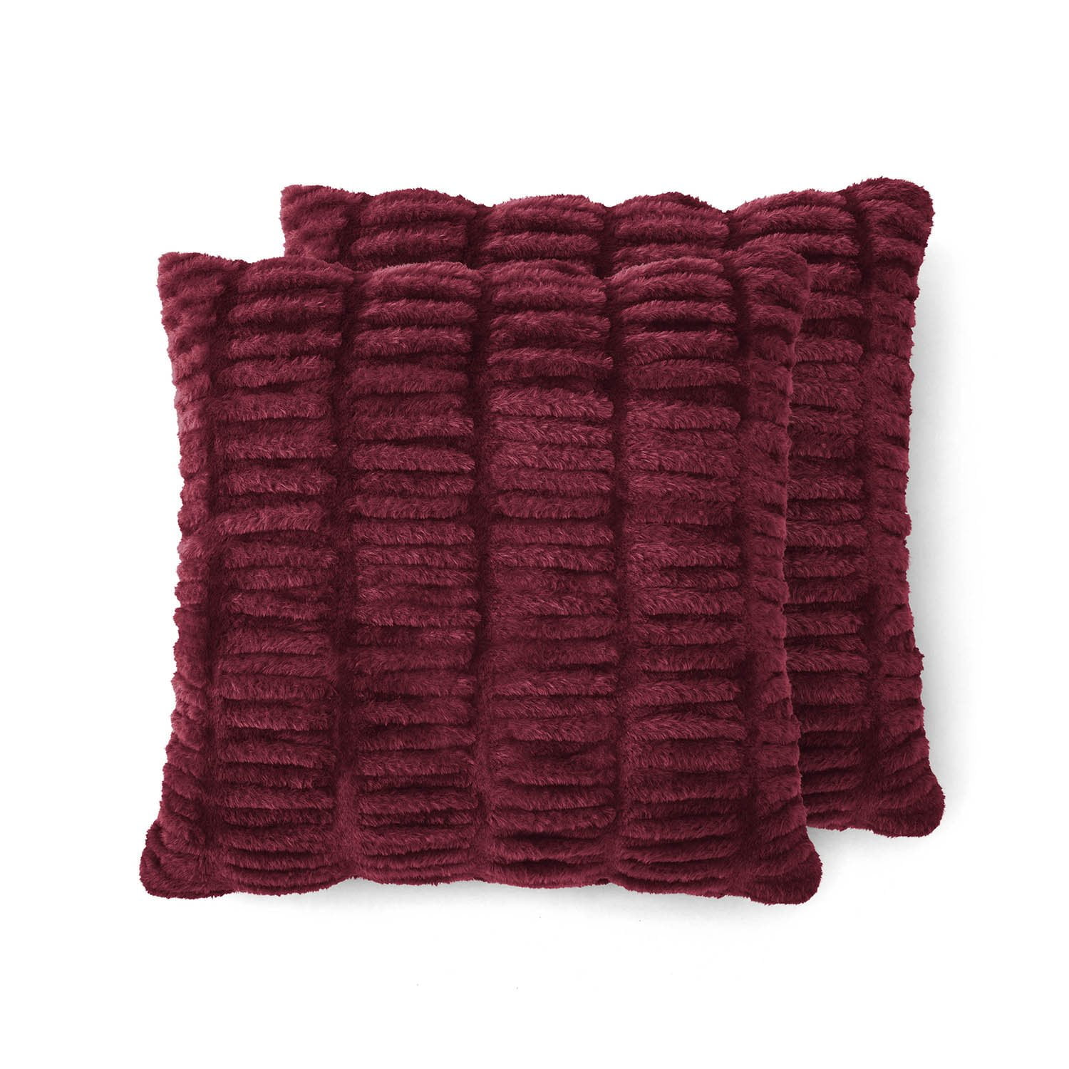 Member's Mark 2-Pack Ruched Faux Fur Decorative Pillows, 22" x 22 ...