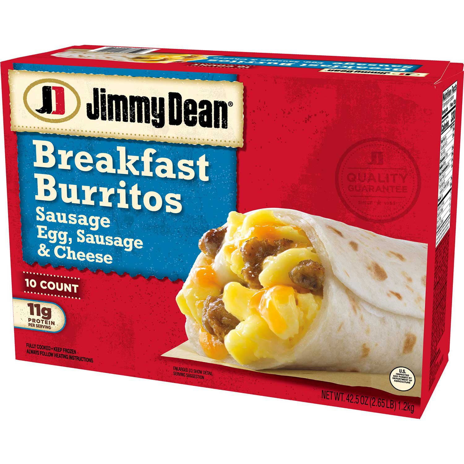 Jimmy Dean Sausage Breakfast Burritos, Frozen (10 ct.) - Samsclub.com