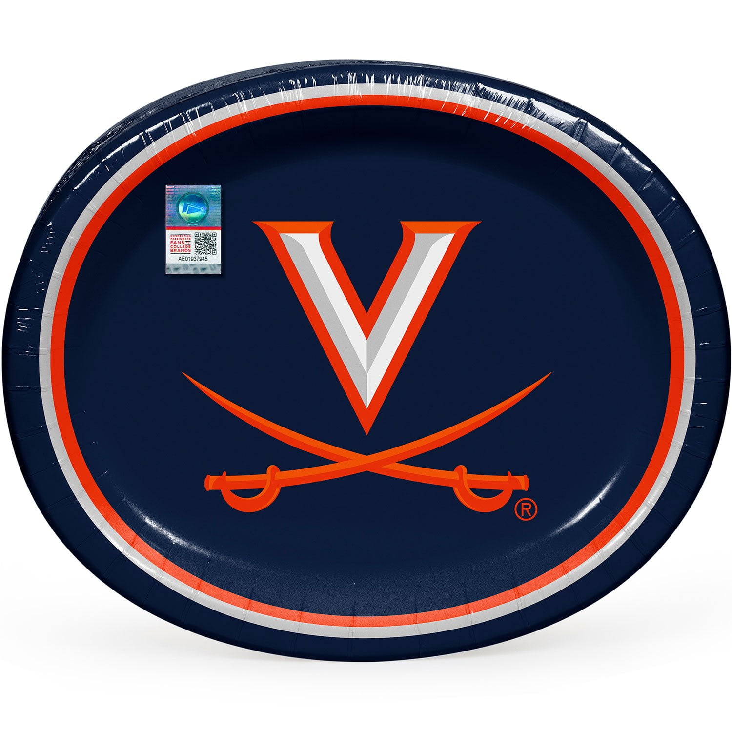 NCAA Oval Paper Plates, 10" x 12", 50 ct., Choose Team - Samsclub.com