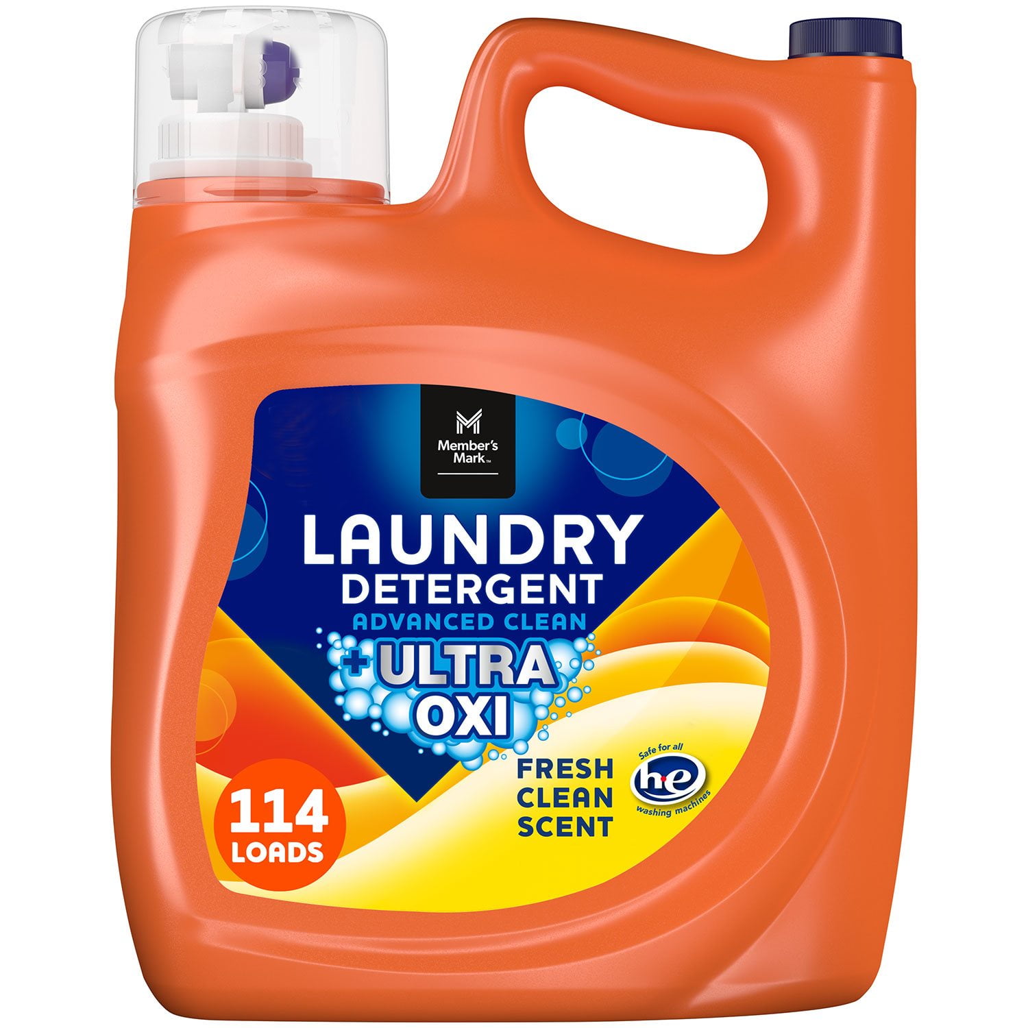 Member's Mark Advanced Clean + Ultra Oxi Liquid Laundry Detergent, 114 ...