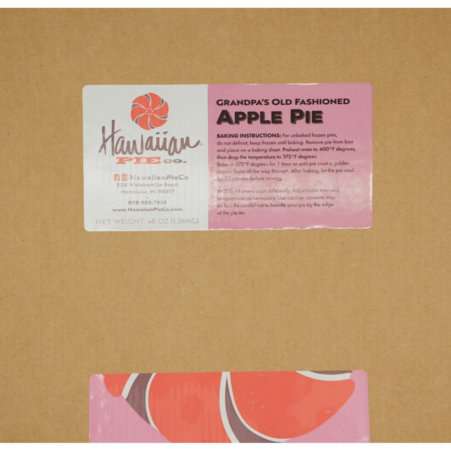 Hawaiian Pie Co. Grandpa's Old Fashioned Apple Pie, Frozen, 48 oz ...
