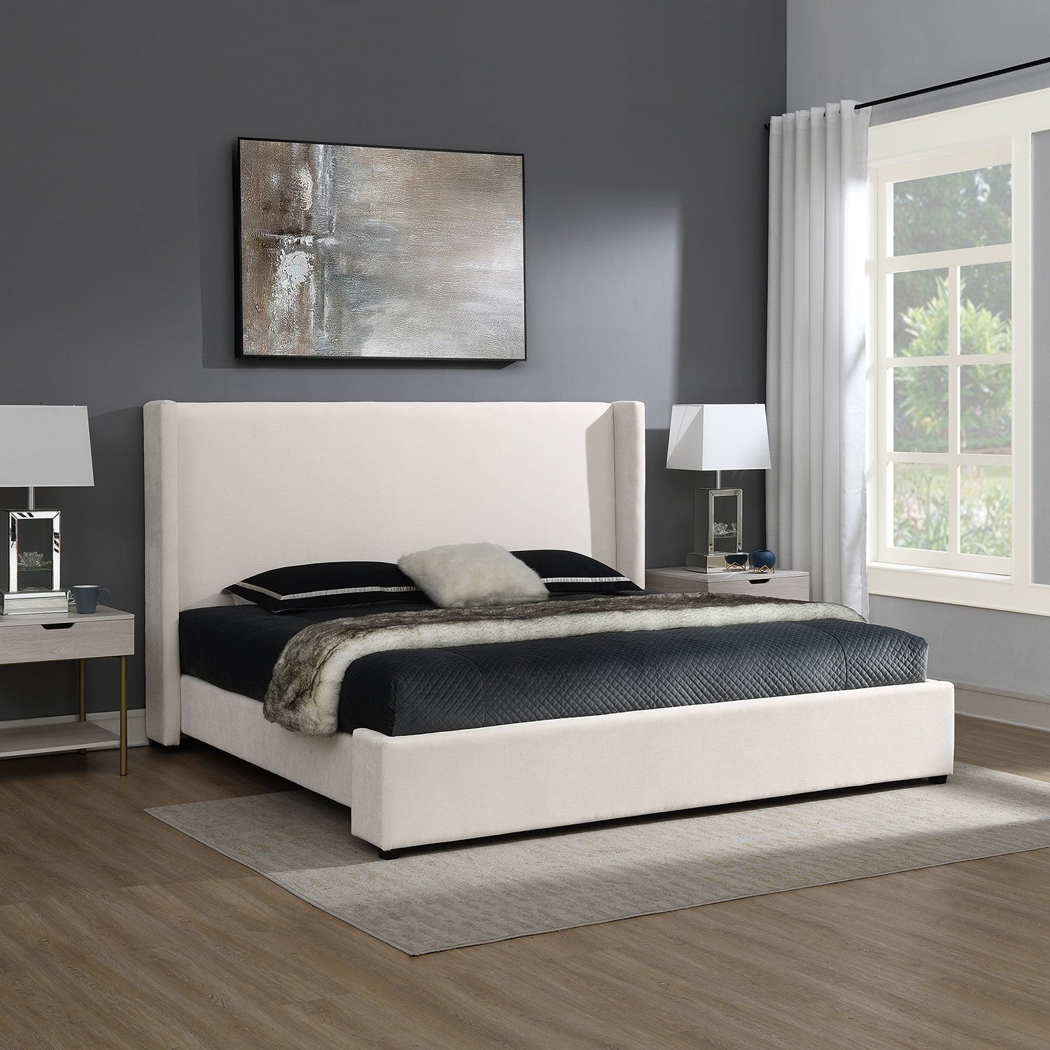 Leonard Upholstered Fabric Bed - Samsclub.com