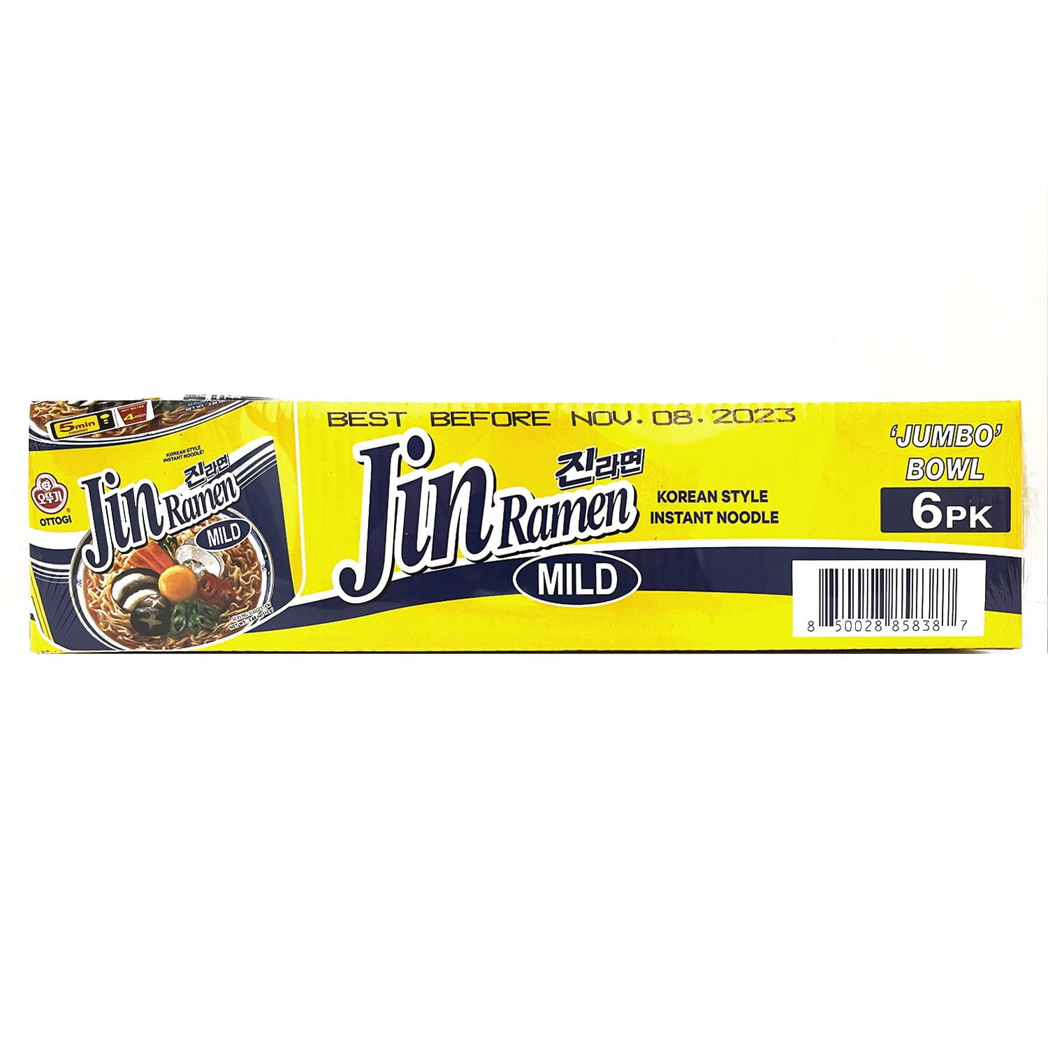 Jin Ramen Korean Style Instant Noodle Jumbo Bowls, Mild 6 pk ...