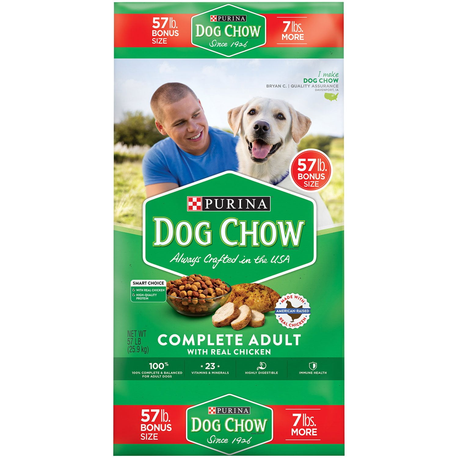 Purina Dog Chow Complete Adult Chicken Dry Dog Food (57 lbs ...