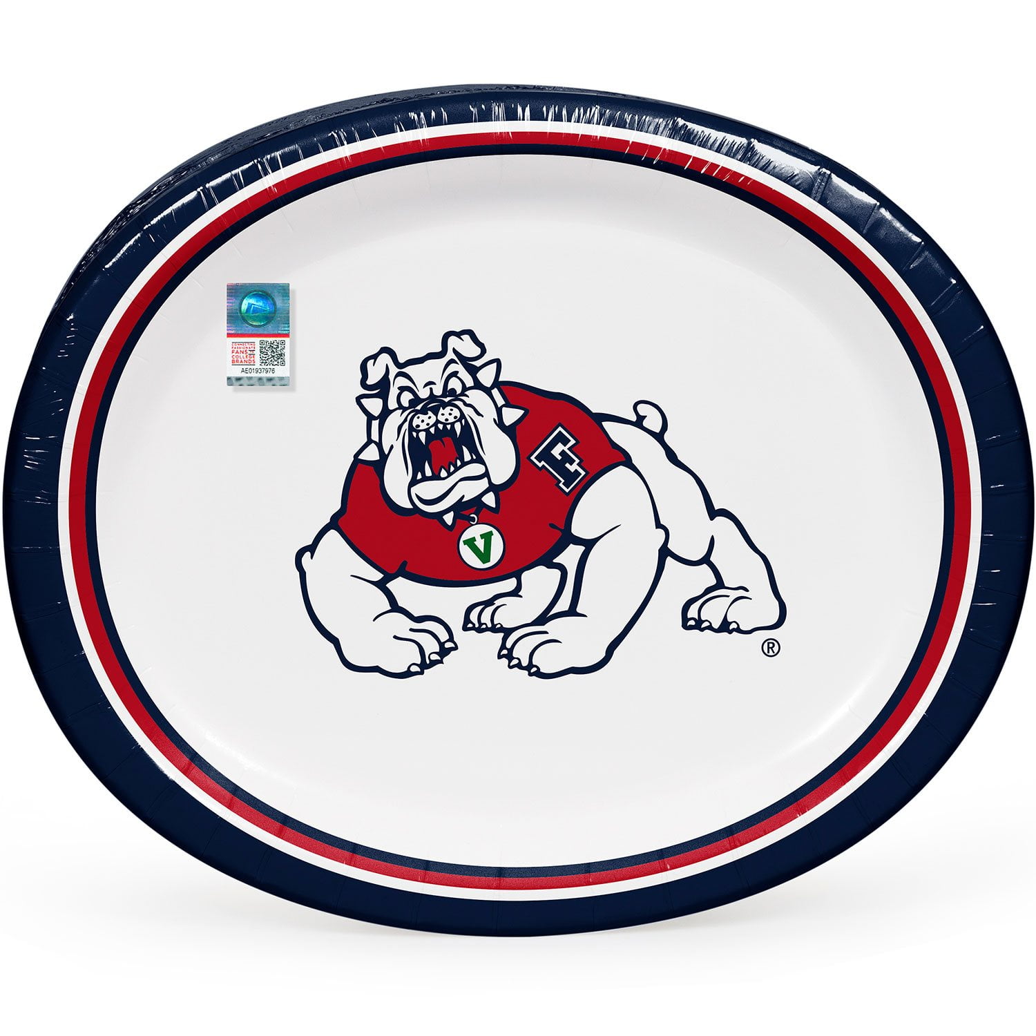 NCAA Oval Paper Plates, 10" x 12", 50 ct., Choose Team - Samsclub.com