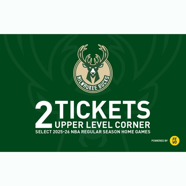 NBA Milwaukee Bucks, Two (2) Upper Level Corner Tickets eVoucher ...