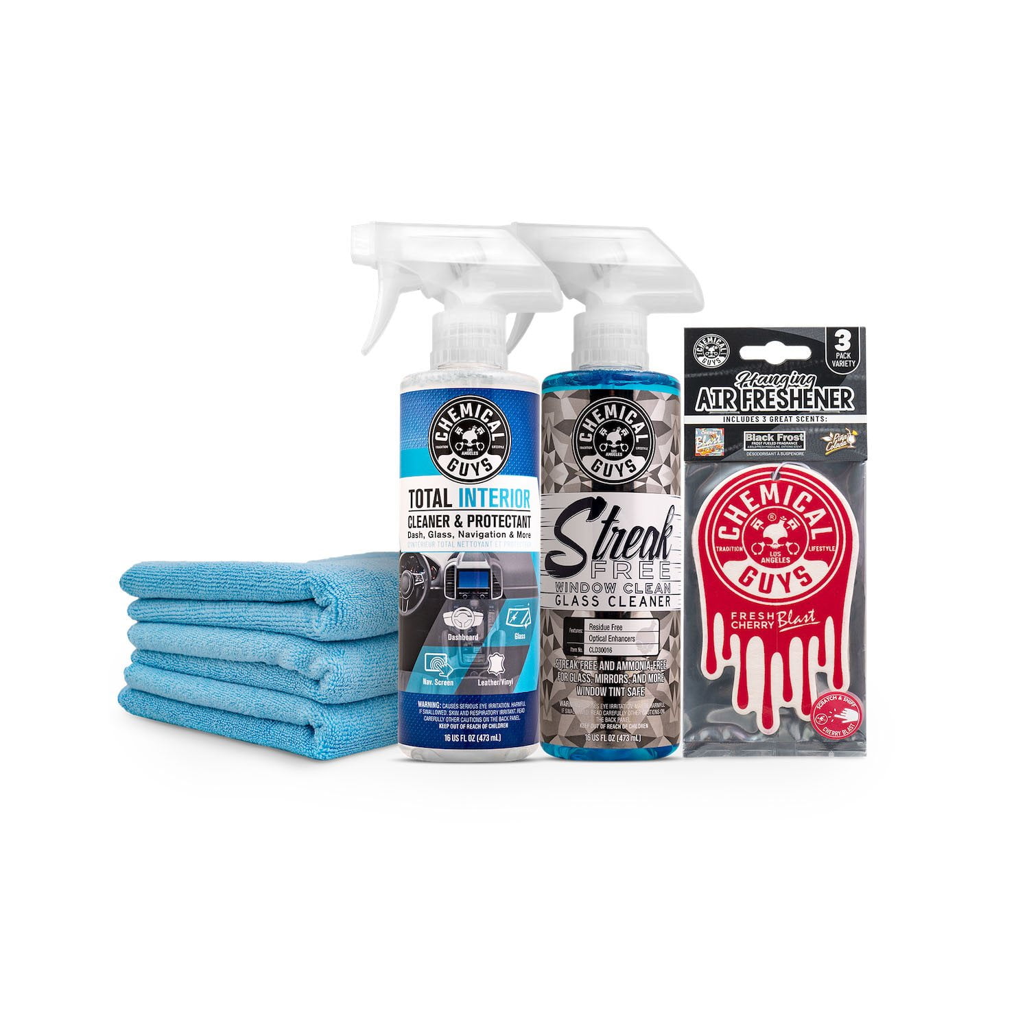 Chemical Guys Interior Cleaning Kit with Hanging Air Fresheners (8 ...