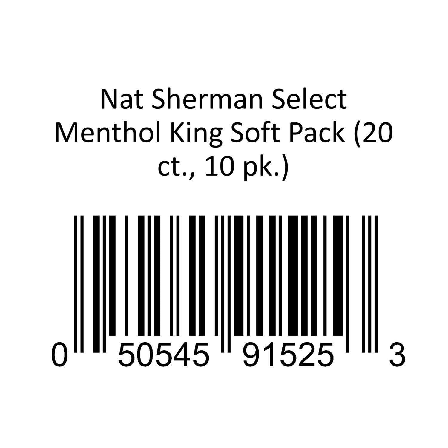 Nat Sherman Select Menthol King Soft Pack 20 ct., 10 pk. - Samsclub.com