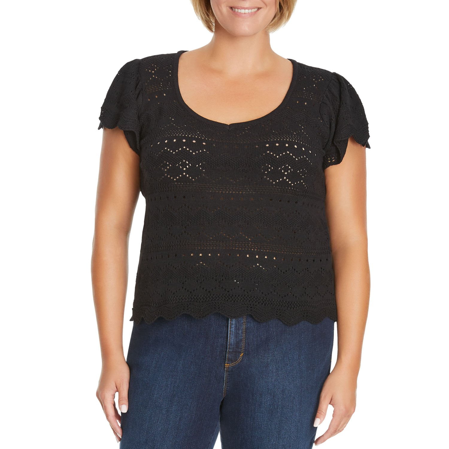 Jessica Simpson Women's Plus Lace Sweater - Samsclub.com