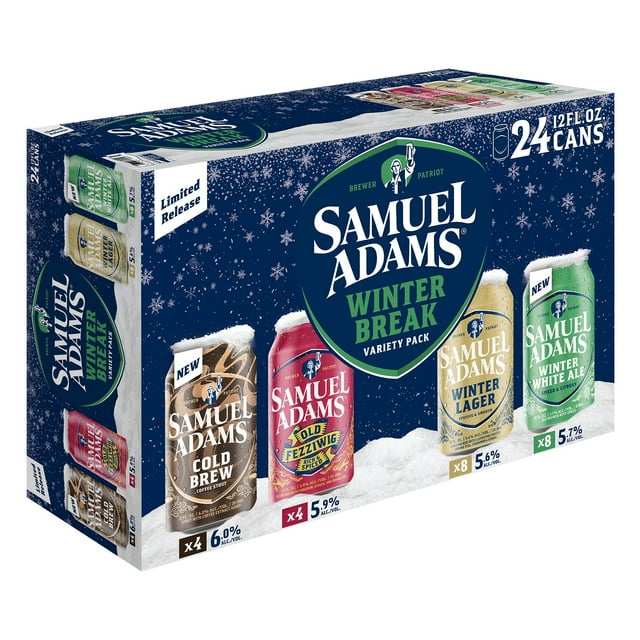 Samuel Adams Winter Break Ale and Lager Beer Variety Pack, 12 fl. oz ...