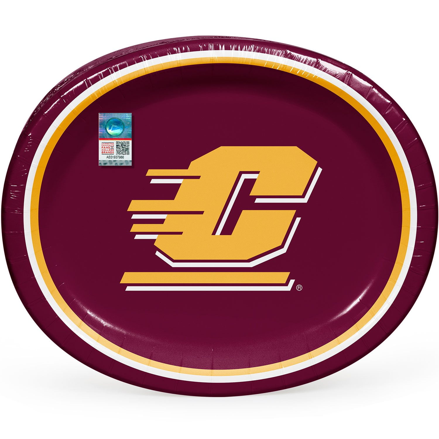 NCAA Oval Paper Plates, 10" x 12", 50 ct., Choose Team - Samsclub.com