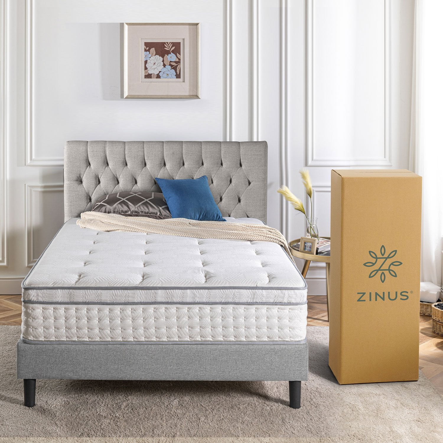 ZINUS Night Therapy 13” Medium Firm Euro Top Hybrid Mattress - Samsclub.com