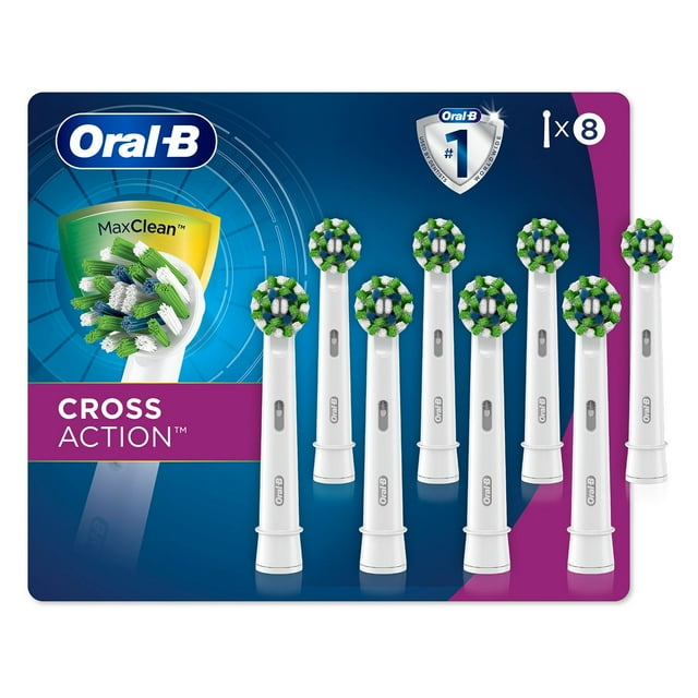 Oral-B CrossAction Electric Toothbrush Replacement Brush Heads (8 ct ...