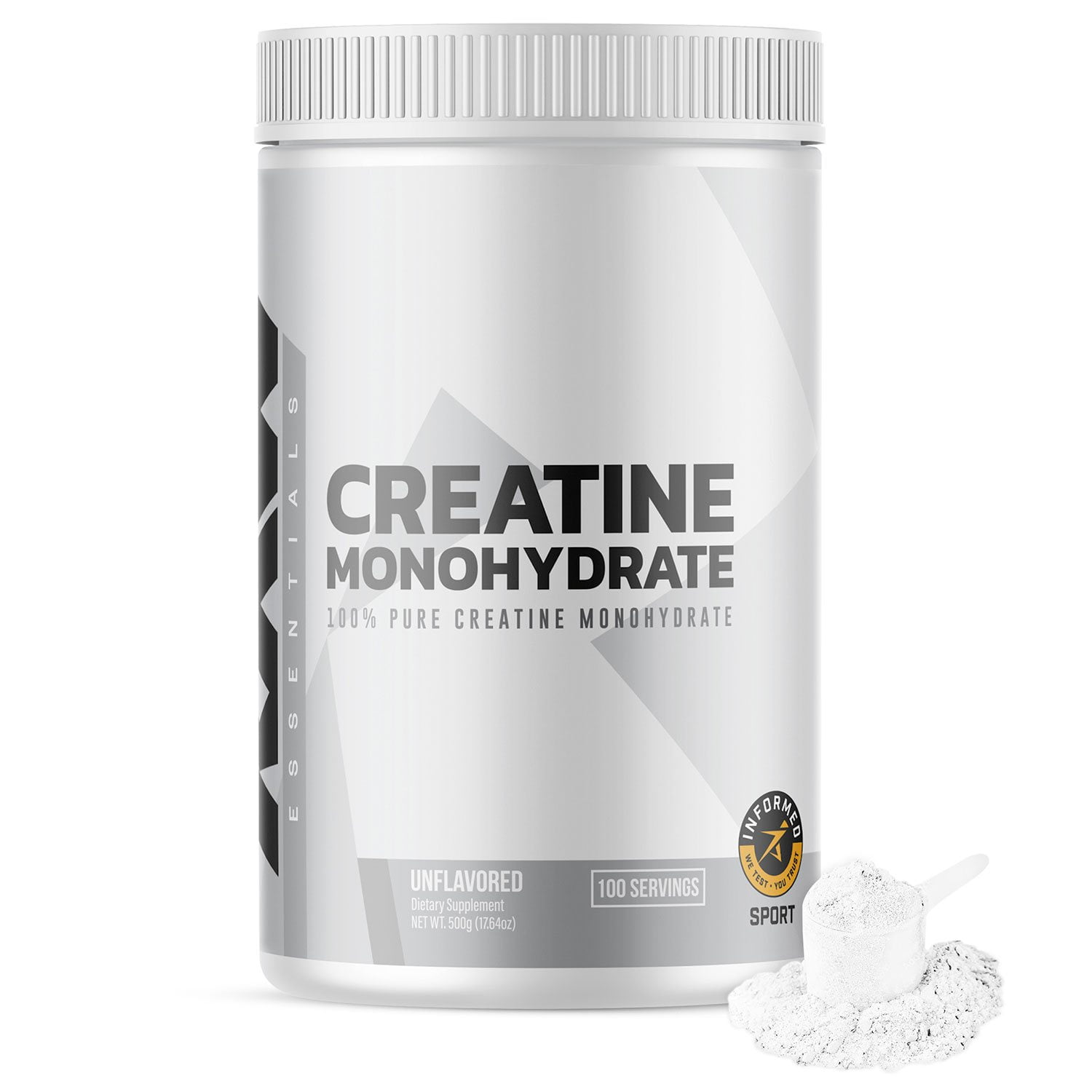 RAW Nutrition Creatine Monohydrate Powder, Unflavored, 510g 100 ...