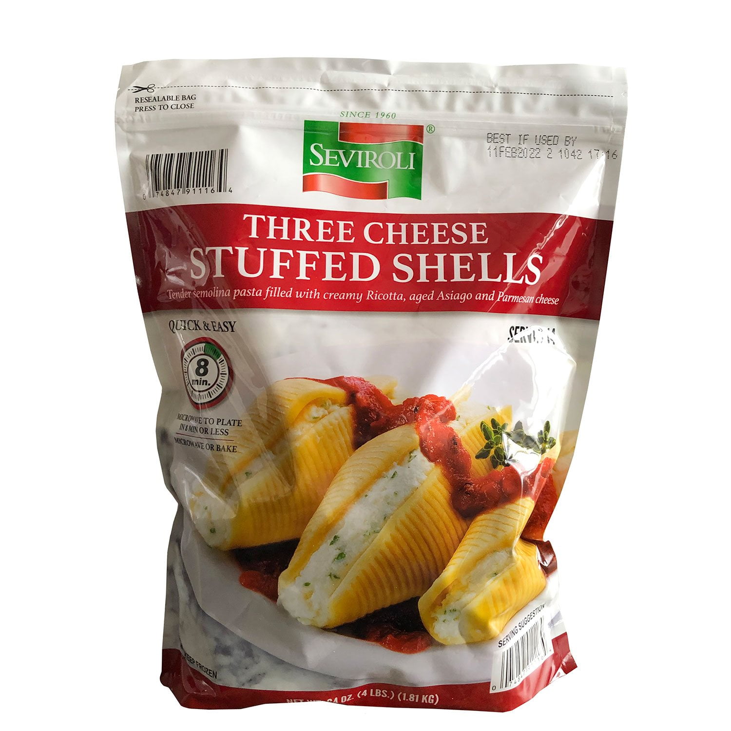 Seviroli Three Cheese Stuffed Shells Frozen 64 oz. - Samsclub.com