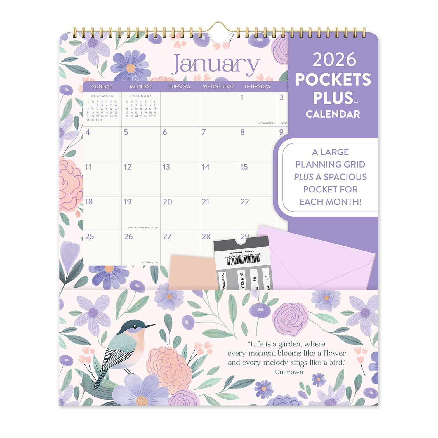 Birds & Blooms 2026 Pockets Plus Calendar - Samsclub.com