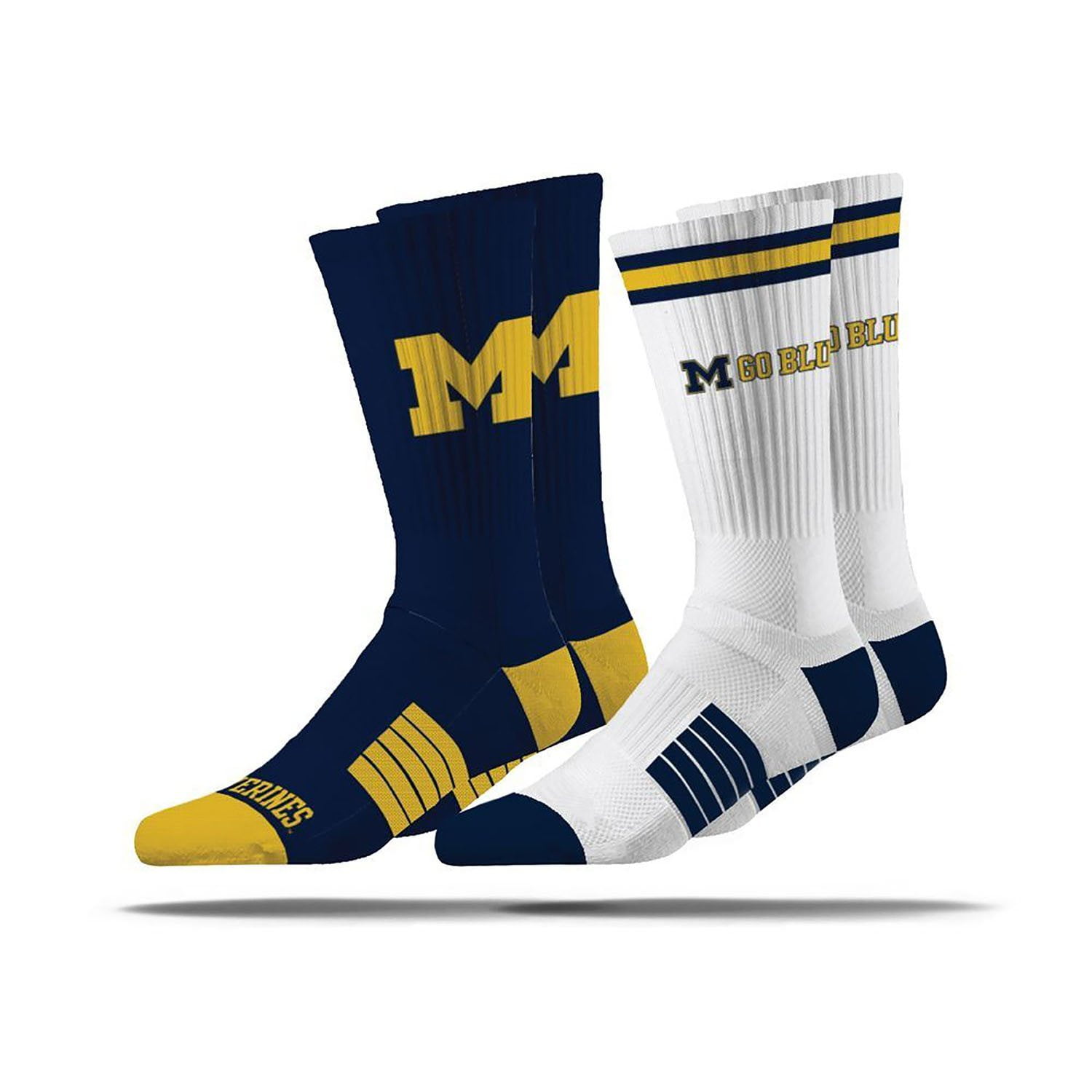 Michigan Wolverines Adult 2-Pack Crew Socks - Samsclub.com