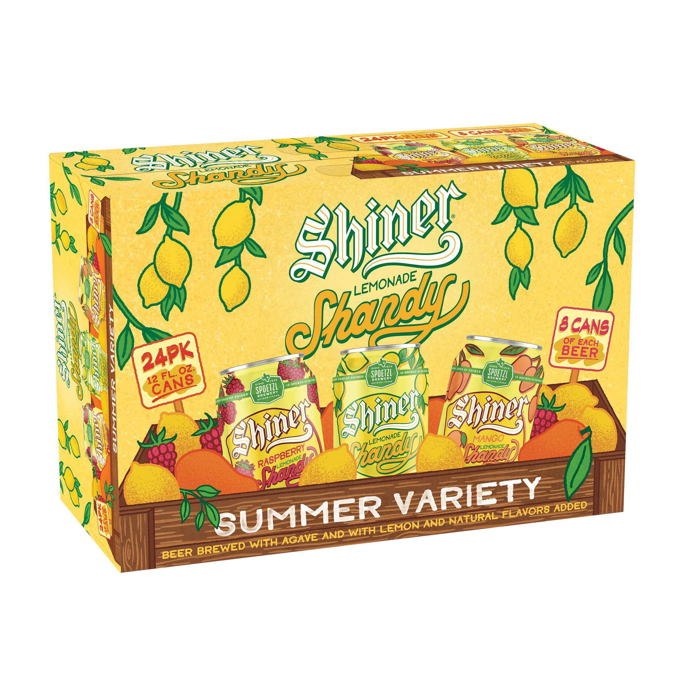 Shiner Lemonade Shandy Variety Pack, 12 fl. oz. can, 24 pk. - Samsclub.com