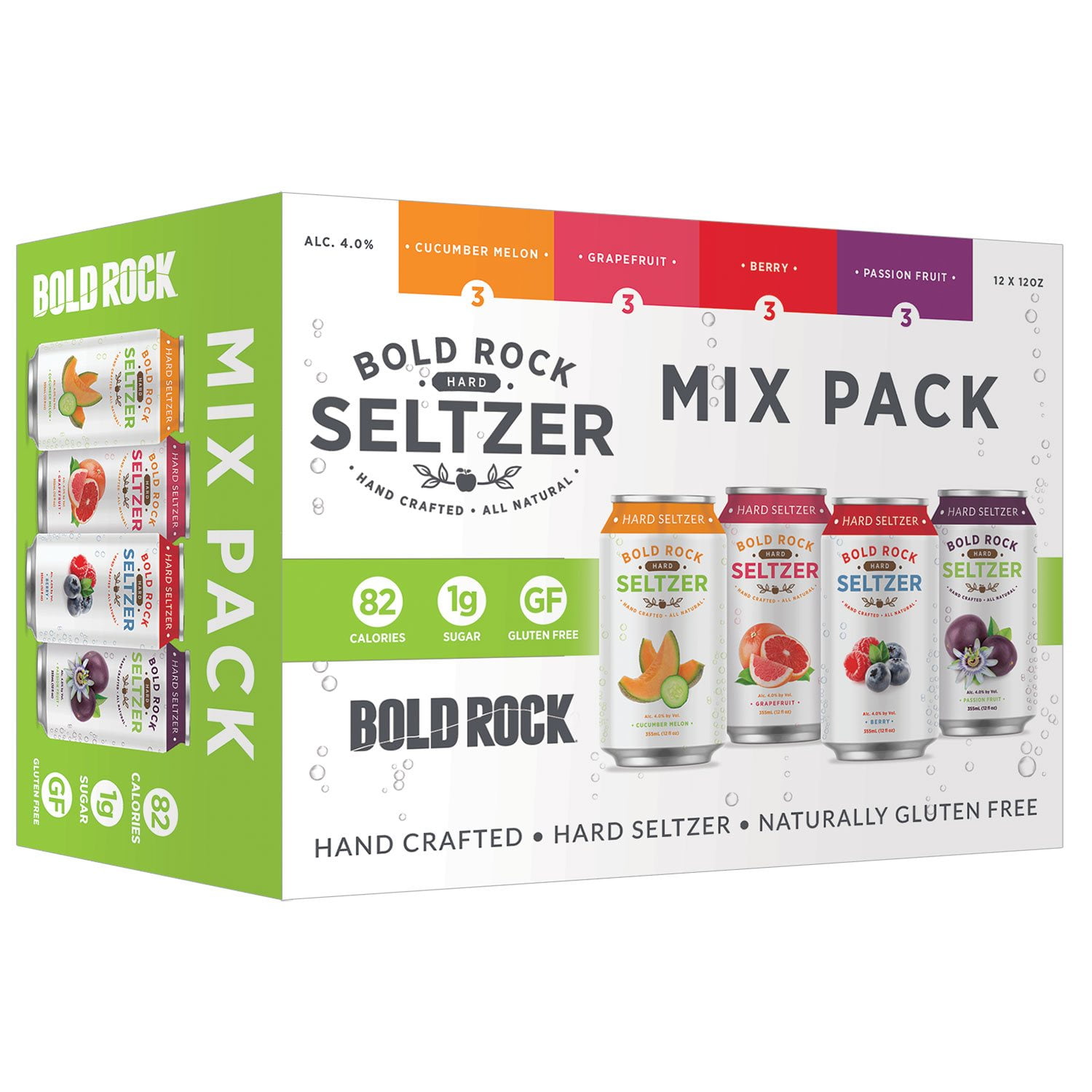 Bold Rock Hard Seltzer Variety Pack 12 fl. oz. can, 12 pk. - Samsclub.com