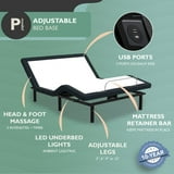 LulaaBED 12" Soft & Firm Flippable Memory Foam Mattress & Adjustable ...