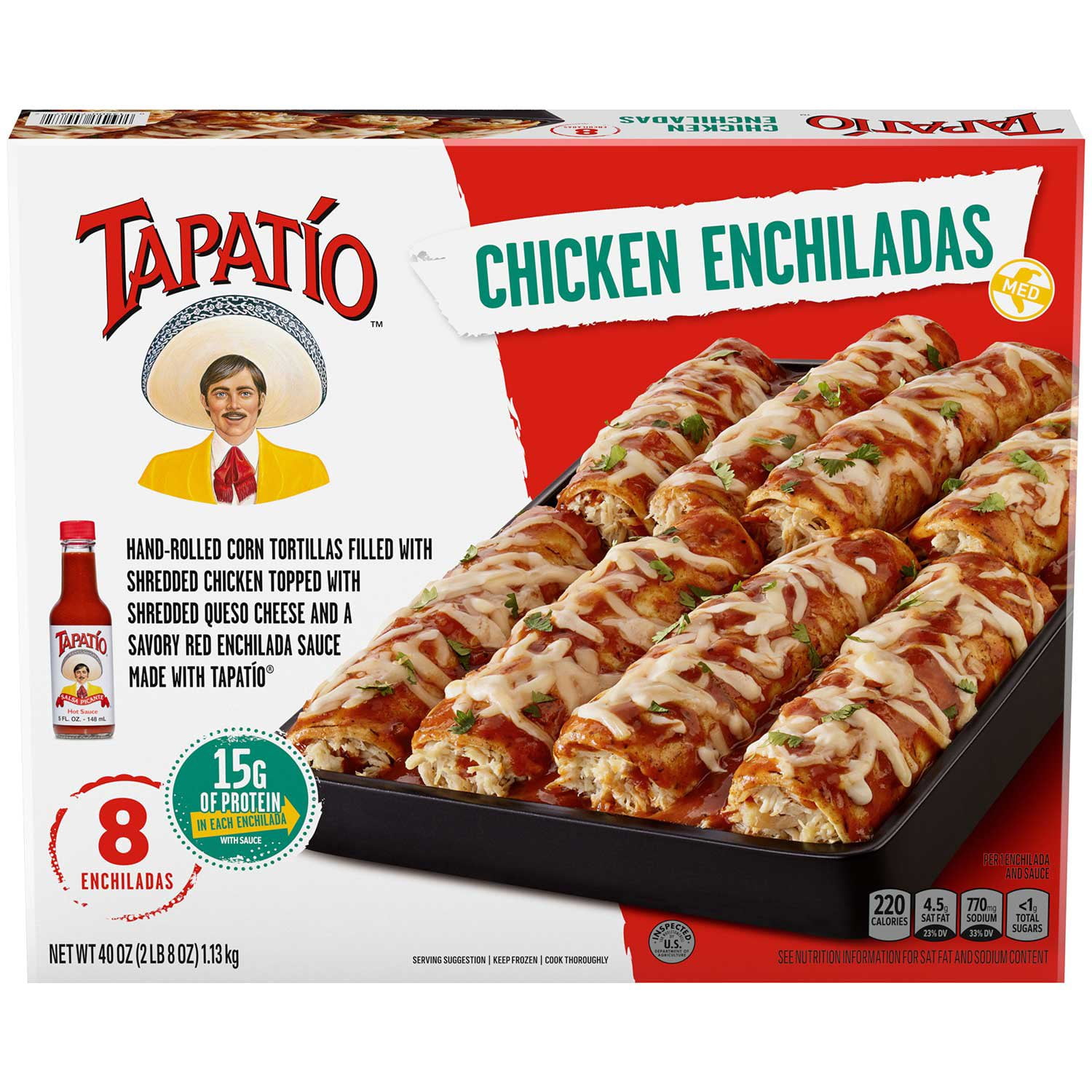 Tapatio Chicken Enchiladas, Frozen, 40 oz. - Samsclub.com