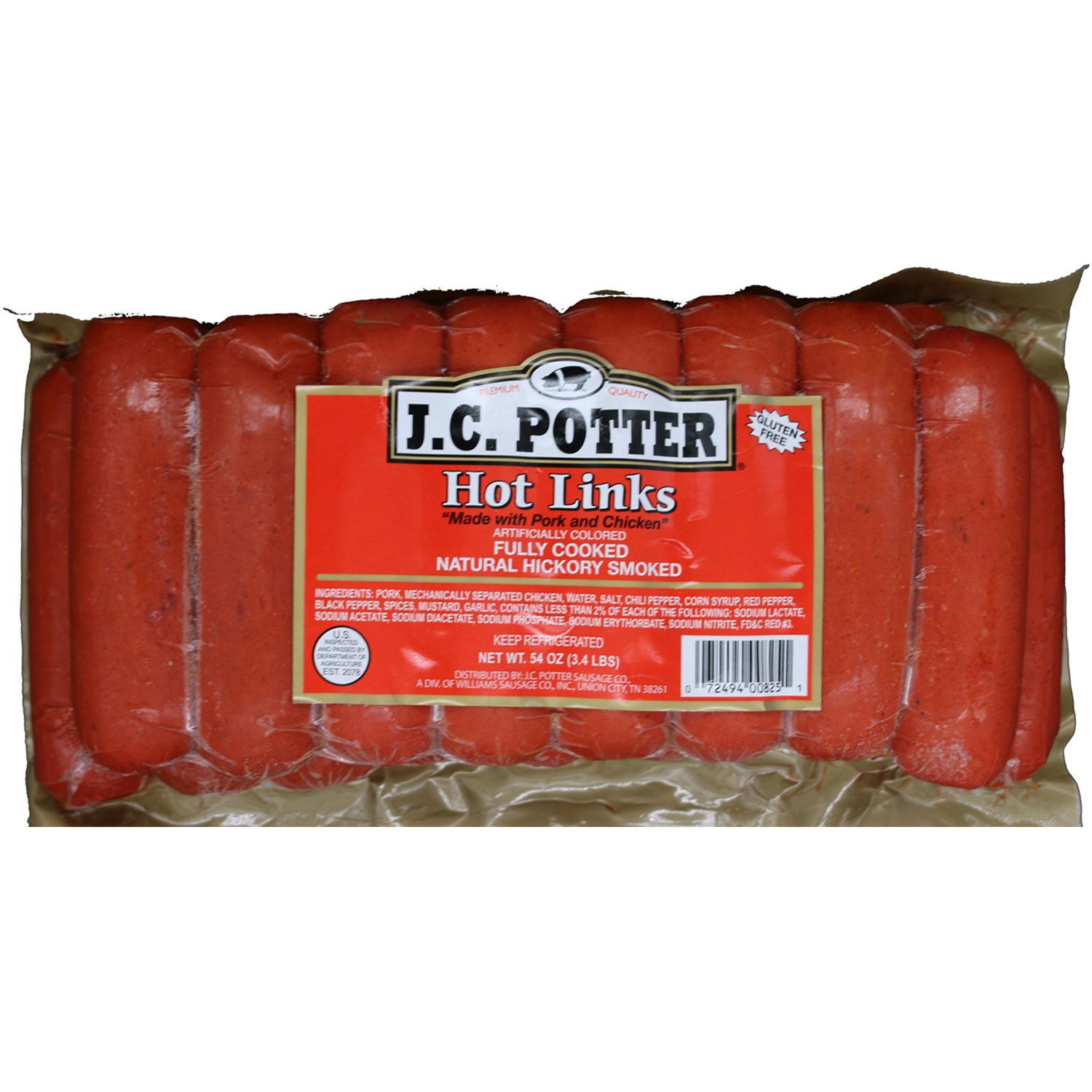 JC Potter Hot Links 54 oz. - Samsclub.com