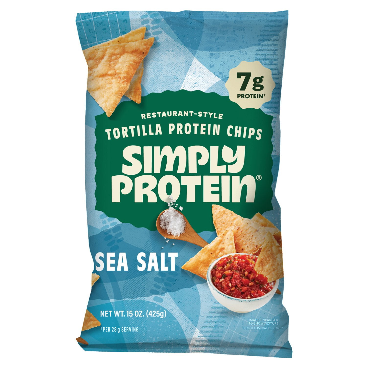 Simply Protein Restaurant-Style Sea Salt Tortilla Protein Chips, 15 oz ...