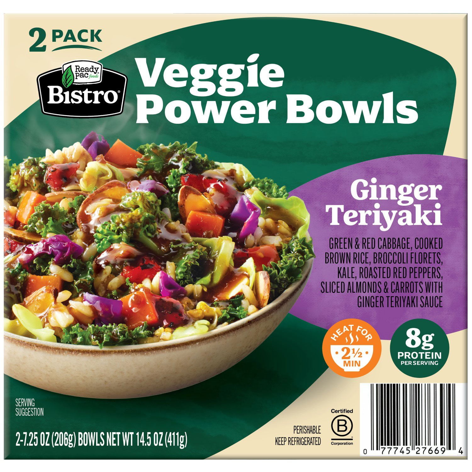 Ready Pac Bistro Veggie Power Bowls Ginger Teriyaki, 7.25 oz., 2 pk ...