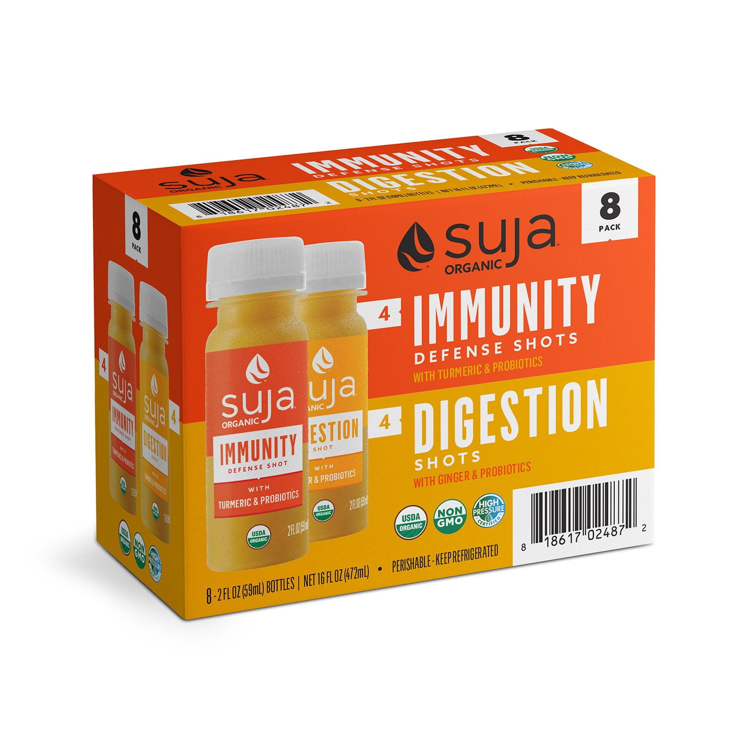 Suja Organic Immunity Defense and Digestion Shots Variety Pack, 2 fl ...