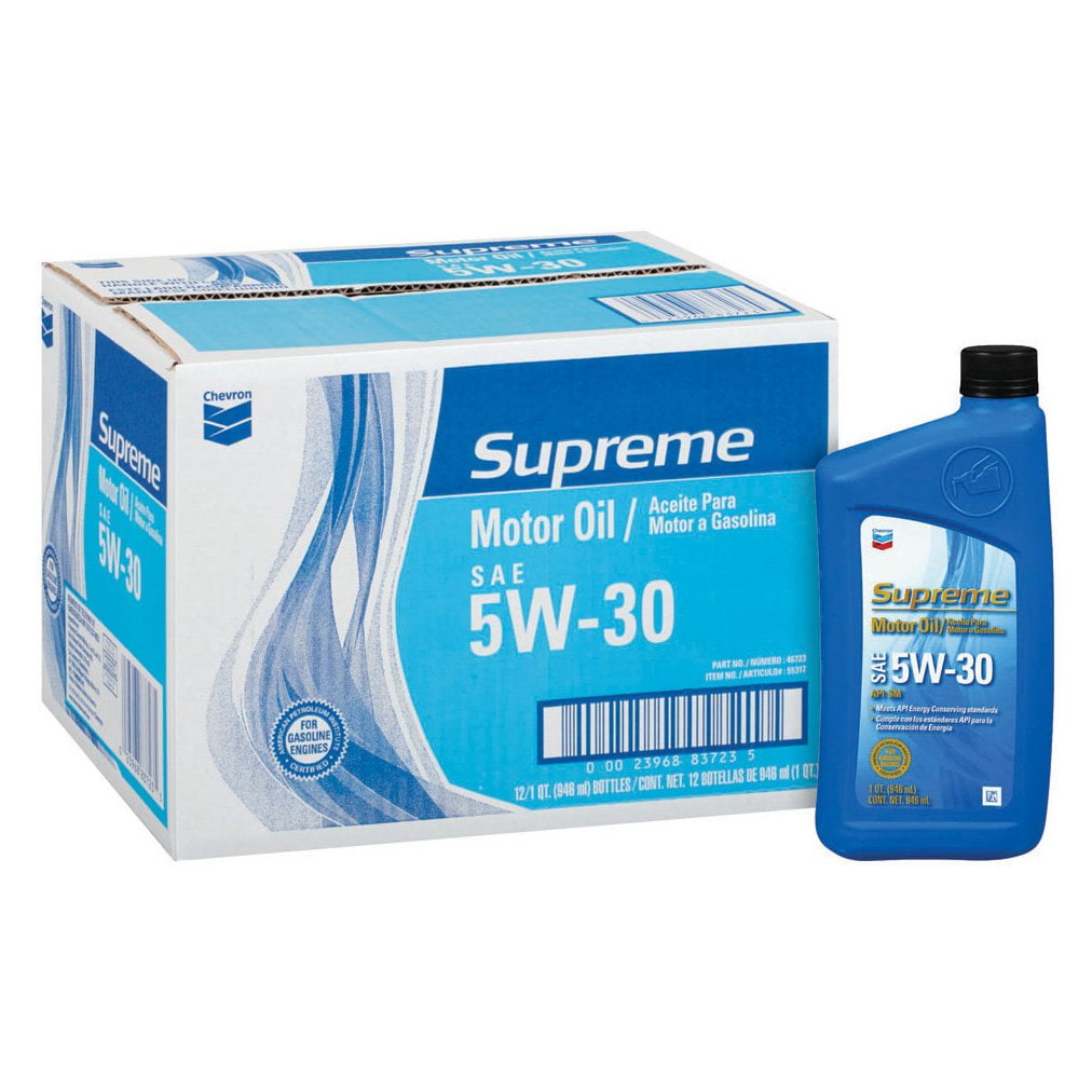 Chevron Supreme 5W30 Motor Oil - 1 Quart Bottles - 12 pack - Samsclub.com