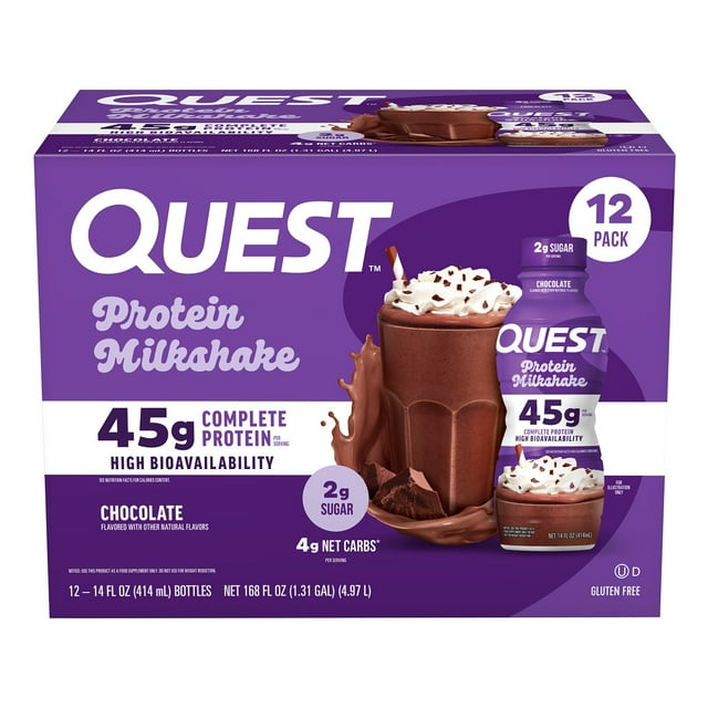 Quest 45g Chocolate Protein Milkshake 14 fl. oz., 12 pk. - Samsclub.com