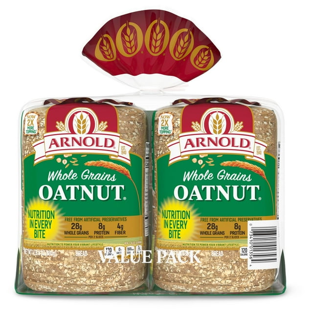 Arnold Whole Grains Oatnut Bread 24 oz., 2 pk. - Samsclub.com