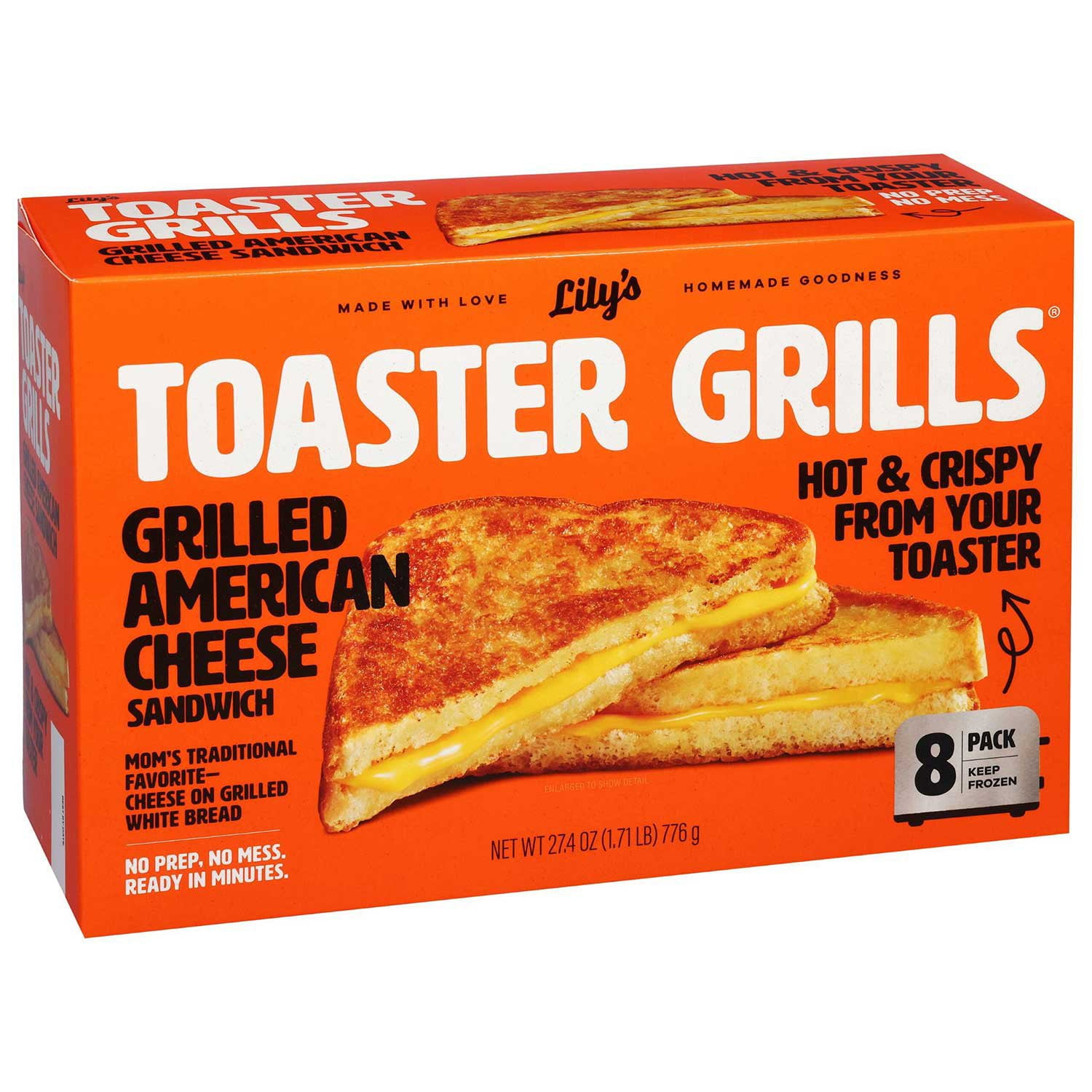 Lily's Toaster Grills American Cheese Sandwich Frozen, 8 pk. - Samsclub.com