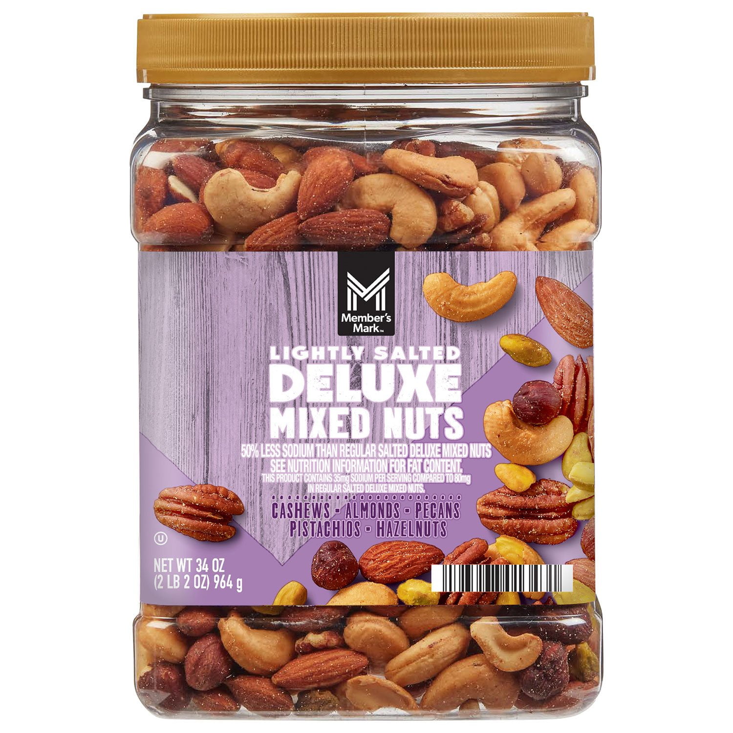 Member's Mark Lightly Salted Deluxe Mixed Nuts, 34 oz. - Samsclub.com