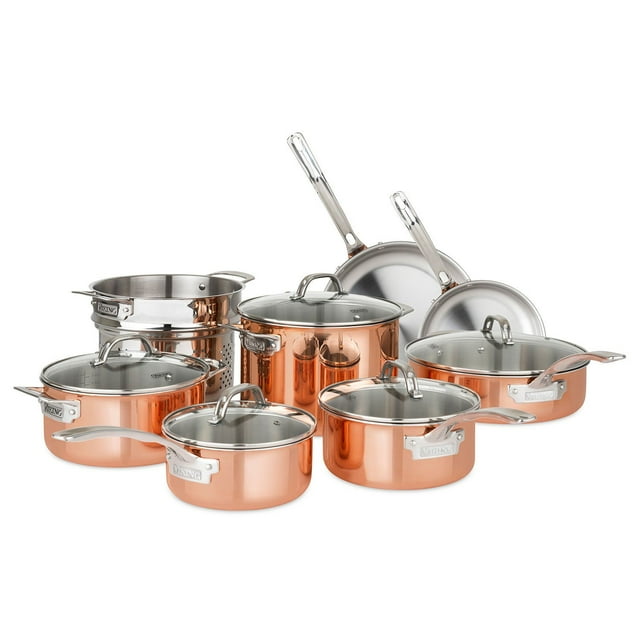 Viking 13-Piece Tri-Ply Copper Cookware Set - Samsclub.com