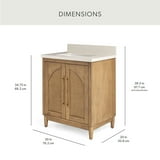 Member's Mark Enzo Collection 30" Bathroom Vanity with Rattan Cabinet ...