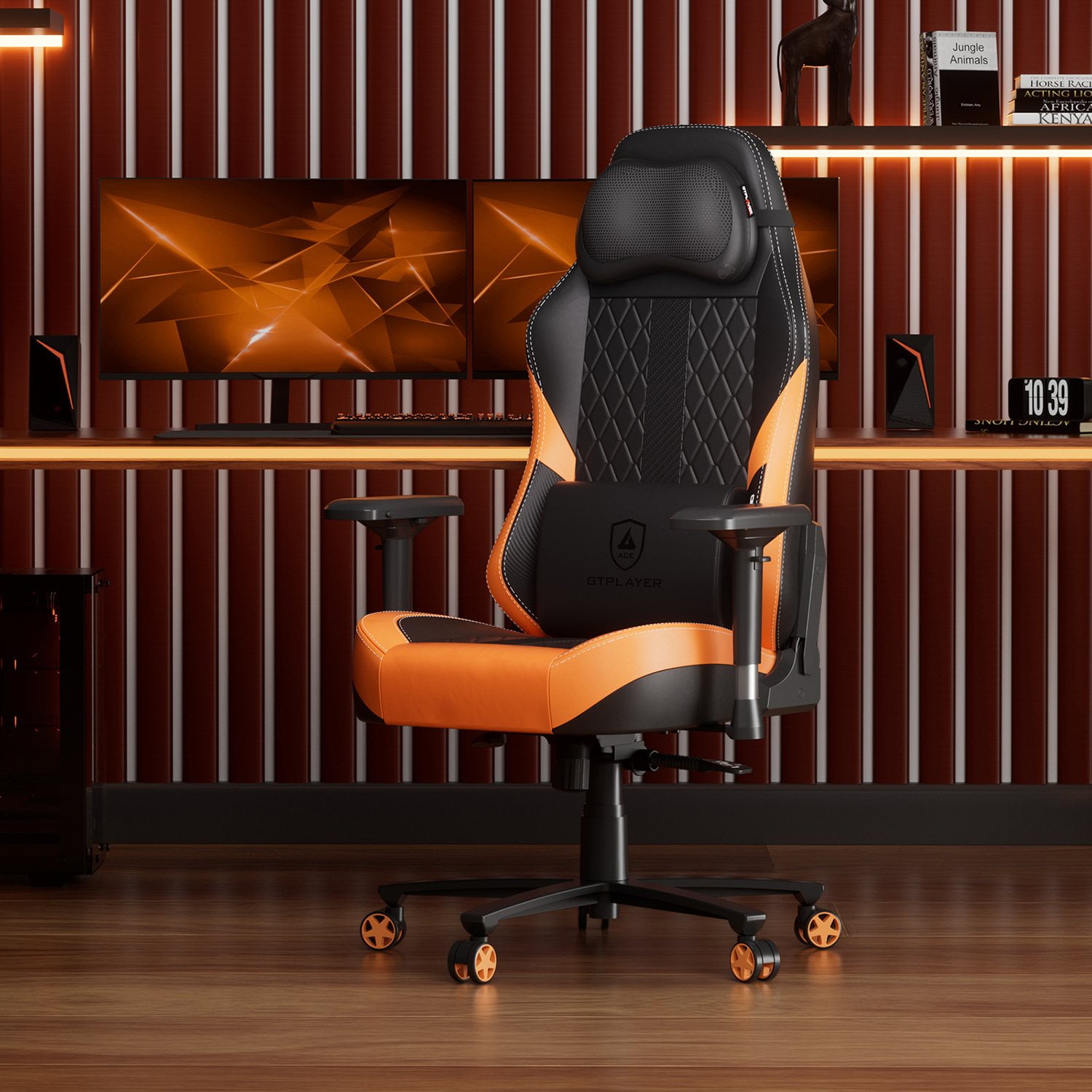 GTPLAYER Master Series Faux Leather Ergonomic Gaming Chair with Massage ...