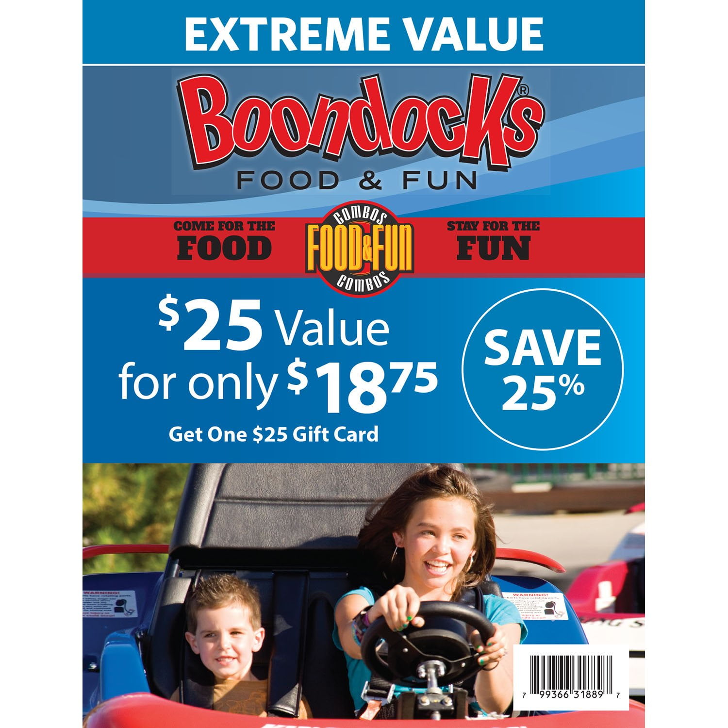 Boondocks Food and Fun $25 Value Gift Card - 1 x $25 - Samsclub.com